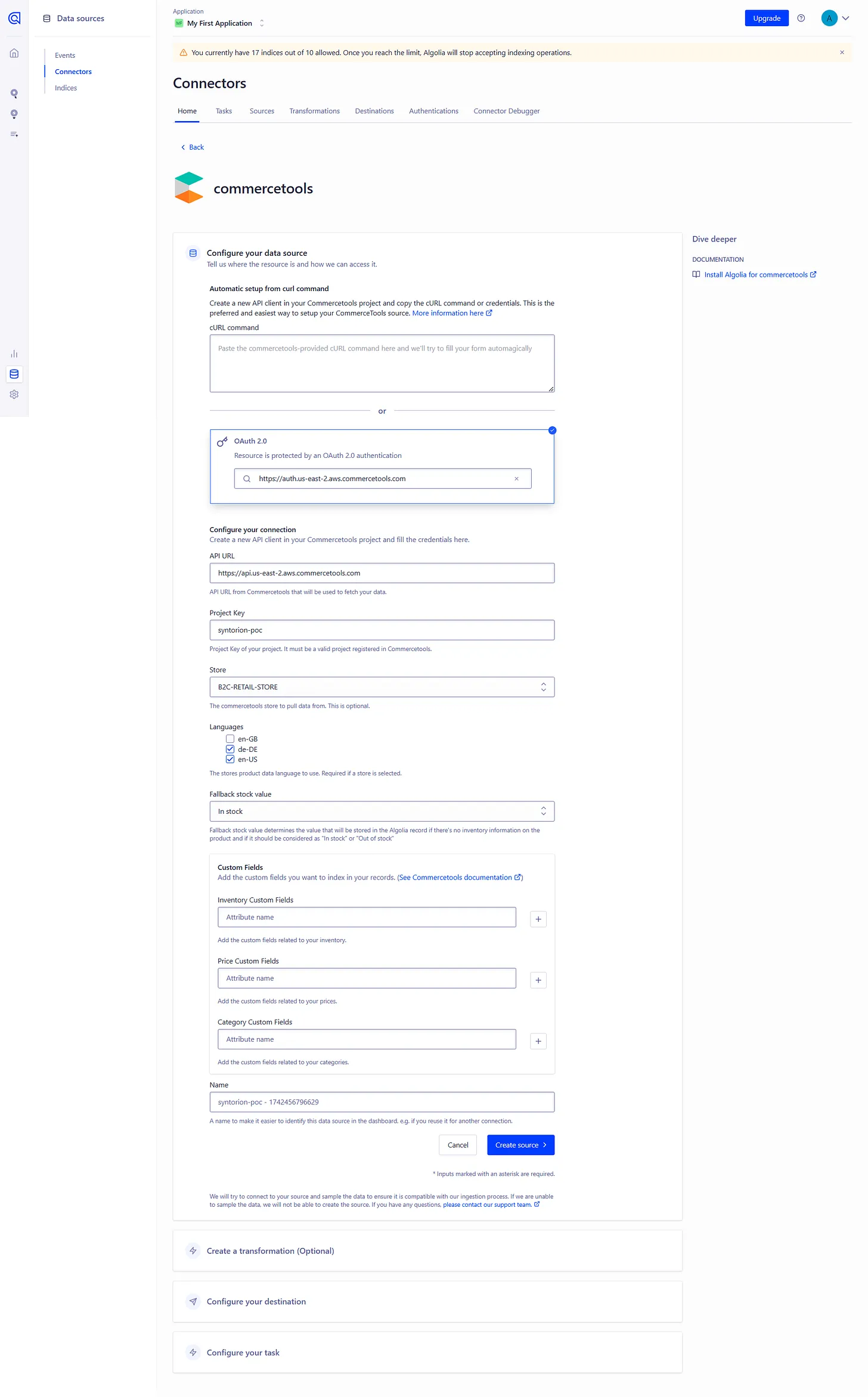 Data Ingestion In Algolia